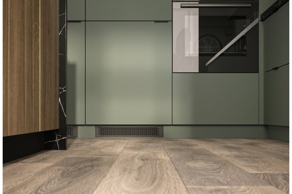 Plinth Air Heat Vent Grill System 480 x 80 mm - solmer.co.uk